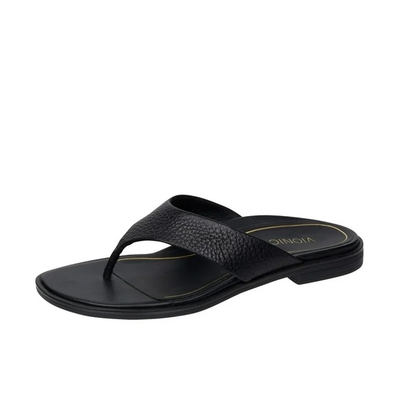 Vionic | Shoes | Like New Vionic Agave Comfort Toe Post Black Leather ...